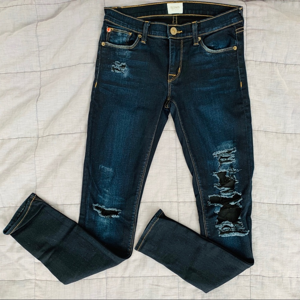 Hudson Krista Fabulous Destroyed Skinny Jeans - Gem